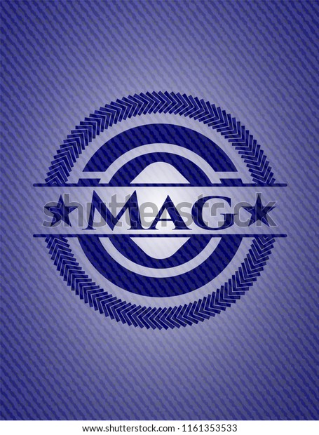 Mag Badge Jean Texture Stock Vector (Royalty Free) 1161353533 ...