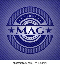 Mag Emblem Denim High Quality Background Stock Vector (Royalty Free ...