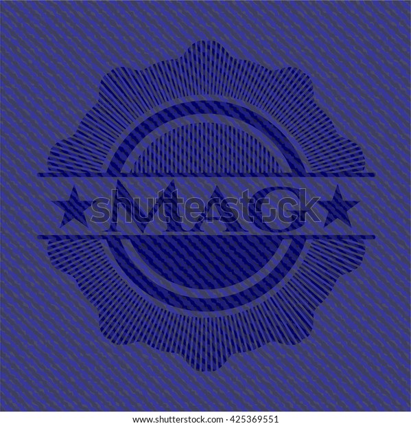 Mag Emblem Denim Texture Stock Vector (Royalty Free) 425369551 ...