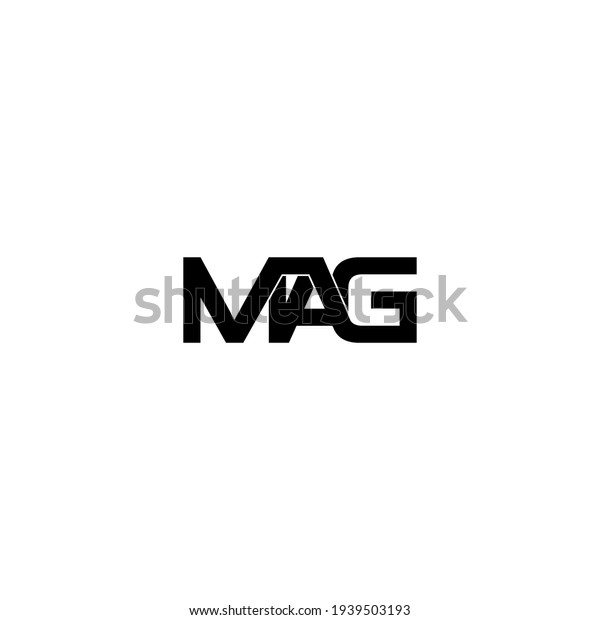 Mag Letter Original Monogram Logo Design Stock Vector (Royalty Free ...