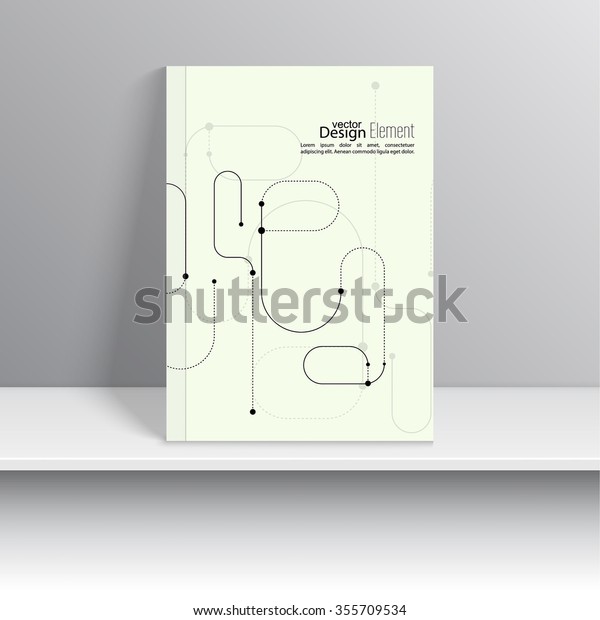 Magazine Cover Curved Lines Dot Particle Stock Vector (Royalty Free ...