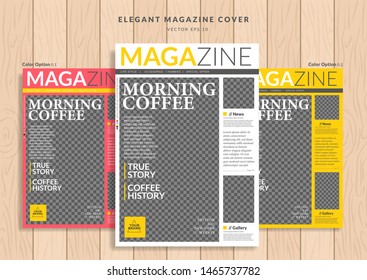 Magazine Cover Design Template Blank Image Stock Vector (Royalty Free ...