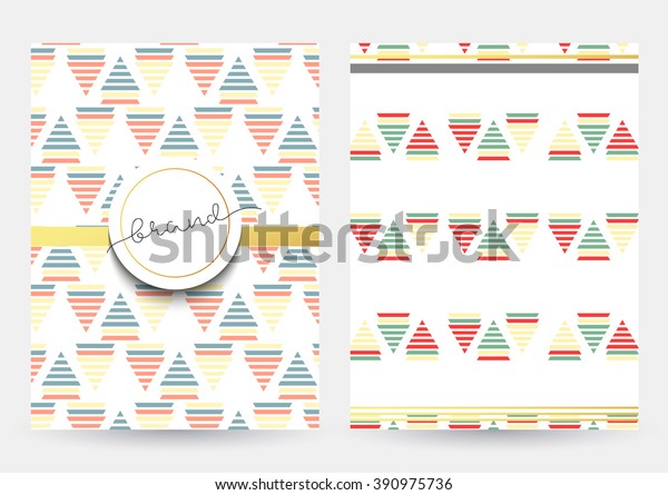 Magazine Cover Geometric Patterns Magazine Page Stock Vector (Royalty ...