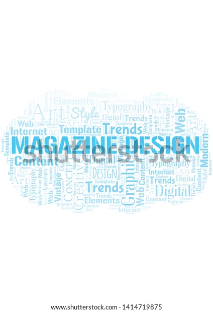 Magazine Design Word Cloud Wordcloud Made Stock Vector (Royalty Free ...