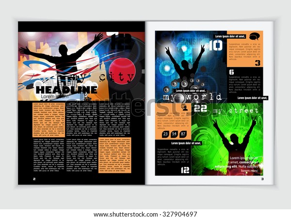 Magazine Layout Design Vector Easy Editable 库存矢量图（免版税）327904697 ...