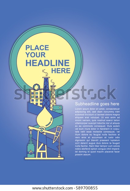 Magazine Layout Template Design Oil Gas Stock Vector (Royalty Free ...