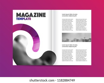 Magazine Template Two Pages Stock Vector (Royalty Free) 1182884749 ...