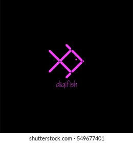 Magenta Digital Fish Logo Vector Design Stock Vector (Royalty Free) 549677401 | Shutterstock