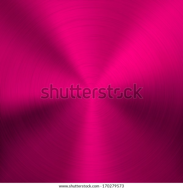 Fondo de Magenta Metal con textura circular realista (cromada, hierro ...