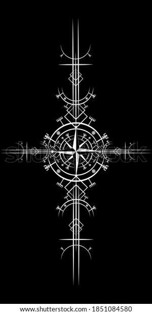 Magic Ancient Viking Art Deco Wind Stock Vector (Royalty Free) 1851084580
