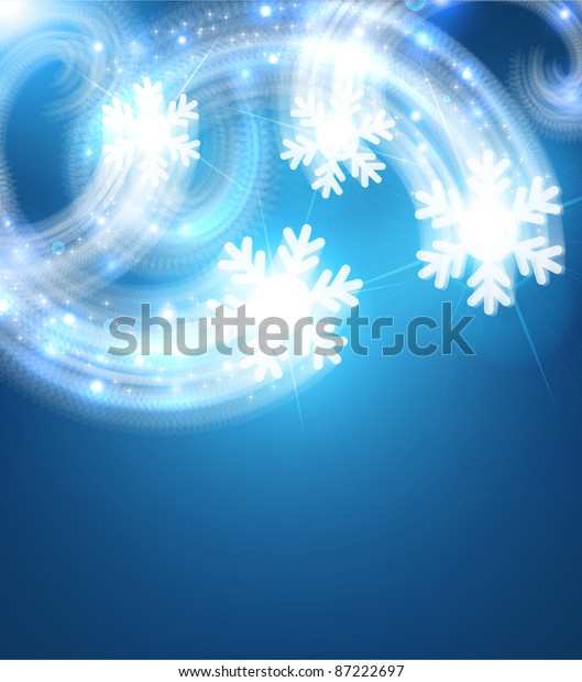 Magic Background Snowflakes Winter Christmas Background Stock Vector ...