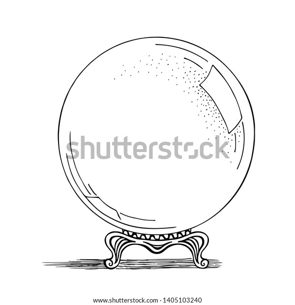 Magic Ball Sketch Ink Hand Drawn Stock Vector (Royalty Free) 1405103240 ...