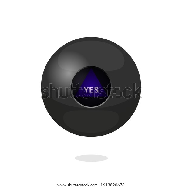 Magic Ball Yes Icon Clipart Image Stock Vector (Royalty Free ...