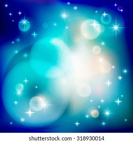 Magic Blue Abstract Background Stars Stock Vector (Royalty Free ...
