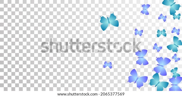 Magic Blue Butterflies Cartoon Vector Illustration Stock Vector ...