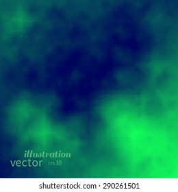 Magic Blue Green Sky Clouds Vector Stock Vector (Royalty Free ...