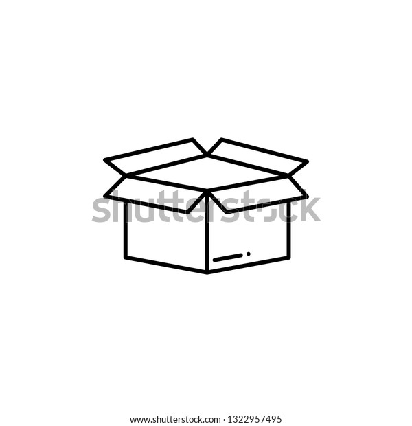 Magic Box Outline Icon Signs Symbols Stock Vector (Royalty Free ...