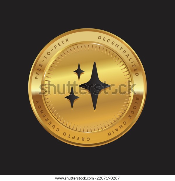 Magic Cryptocurrency Logo Black Color Concept Stock Vector (Royalty ...
