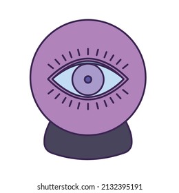 Magic Crystal Ball Eye Stock Vector (Royalty Free) 2132395191 ...
