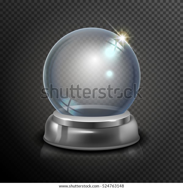 Magic Crystal Ball Glass Silver Empty Stock Vector (Royalty Free ...
