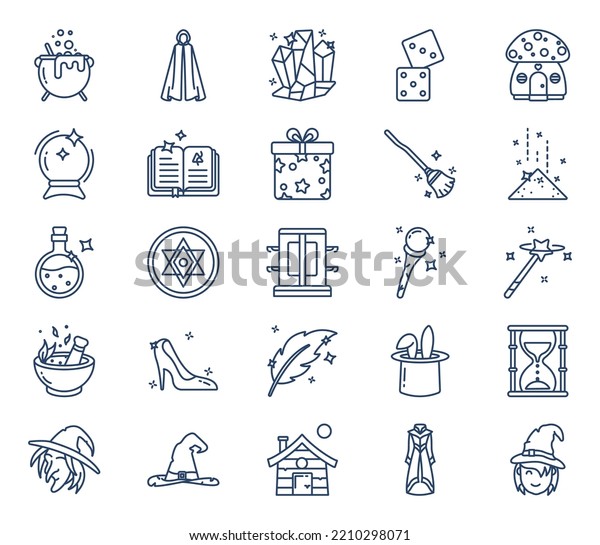 Magic Fairy Tale Icon Set Stock Vector (Royalty Free) 2210298071 ...