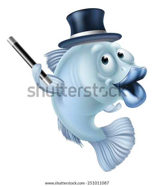 Magic Fish Cartoon Fish Mascot Character Stock Vector (Royalty Free ...