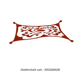 Magic Flying Carpet On Isolated Background Stock Vector (Royalty Free ...