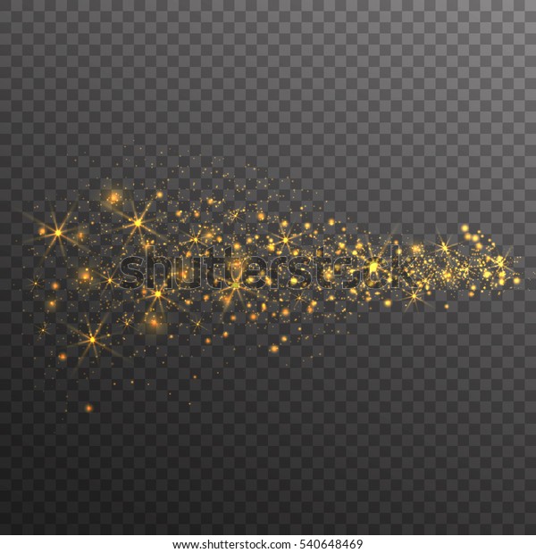 Magic Glitter Stars Sparkles On Transparent Stock Vector (Royalty Free ...