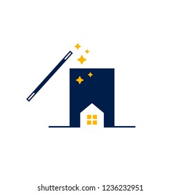 Magic House Logo Vector Icon Illustration Stock Vector (Royalty Free ...