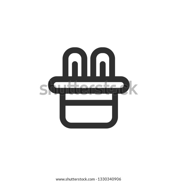 Magic Icon Bunny Hat Logo Carnival Stock Vector (Royalty Free) 1330340906