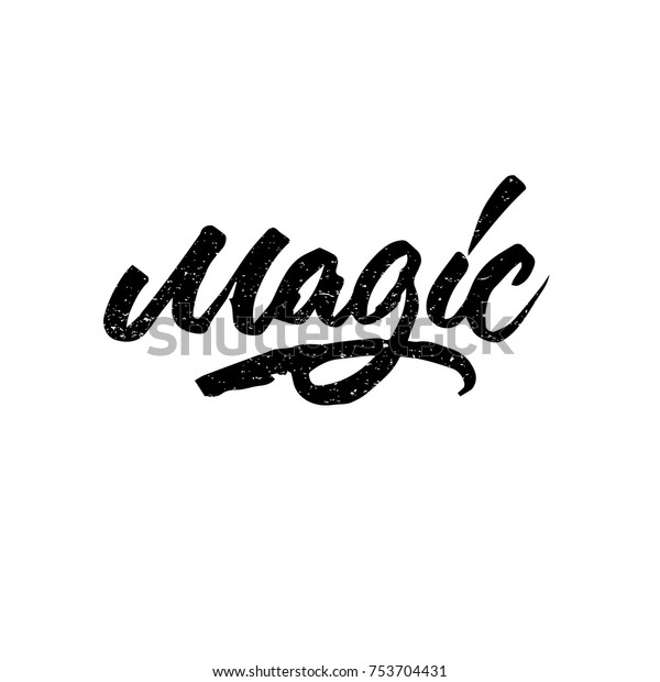 Magic Ink Hand Lettering Modern Brush Stock Vector (Royalty Free ...