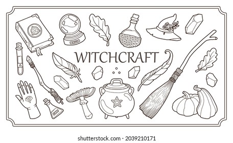 Magic Items Hand Drawing Illustration Stock Vector (Royalty Free ...