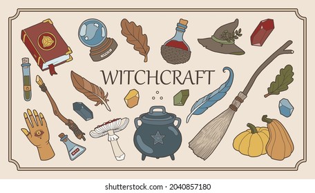 Magic Items Hand Drawing Illustration Stock Vector (Royalty Free ...
