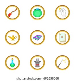Magic Items Icons Set Cartoon Set Stock Vector (Royalty Free) 691658068 ...