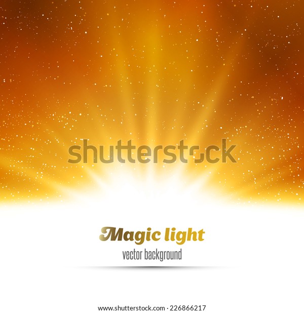 Magic Light Holiday Background Gold Burst Stock Vector (Royalty Free ...
