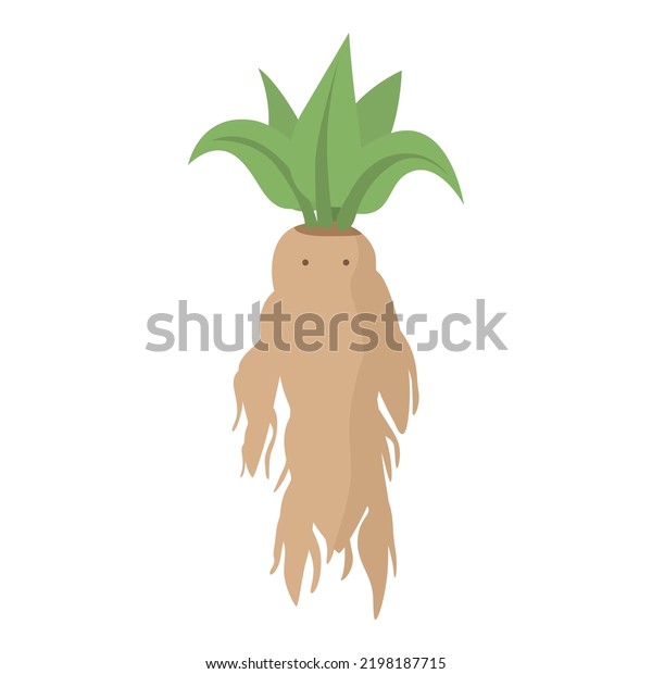 Magic Mandrake Icon Cartoon Vector Green Stock Vector (Royalty Free ...