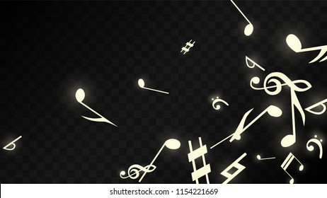 Magic Musical Notes On Black Background Stock Vector (Royalty Free ...
