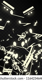 Magic Musical Notes On Black Background Stock Vector (Royalty Free ...