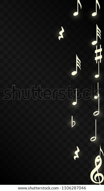 Magic Musical Notes On Black Background Stock Vector (Royalty Free ...