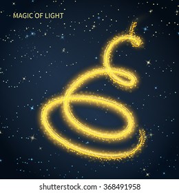 Magic Neon Light Curved Lines Galaxy Stock Vector (Royalty Free ...