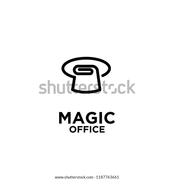 Magic Paper Clip Office Logo Icon Stock Vector (Royalty Free ...