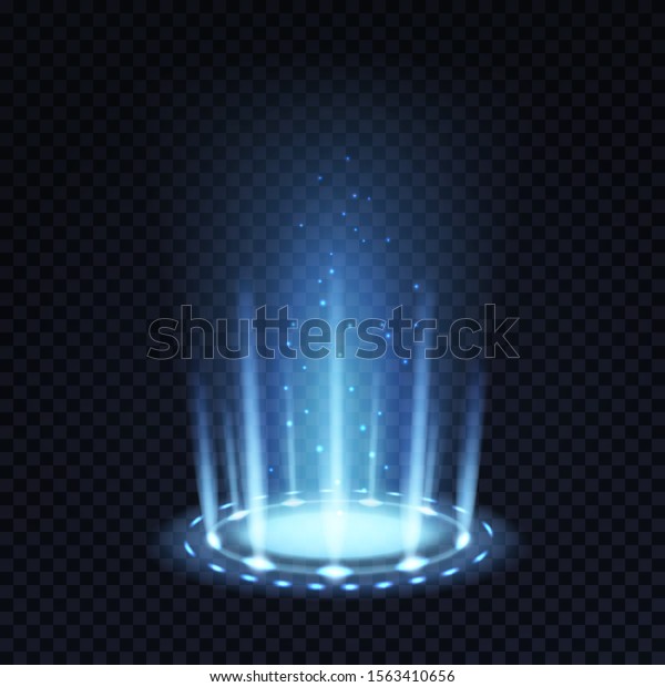 Magic Portal Realistic Light Effect Blue Stock Vector (Royalty Free ...
