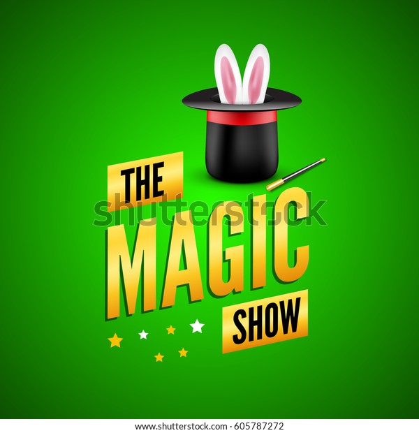 Magic Poster Design Template Magician Logo Stock Vector (Royalty Free ...