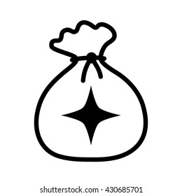 Magic Powder Bag Pouch Line Art Stock Vector (Royalty Free) 430685701 ...