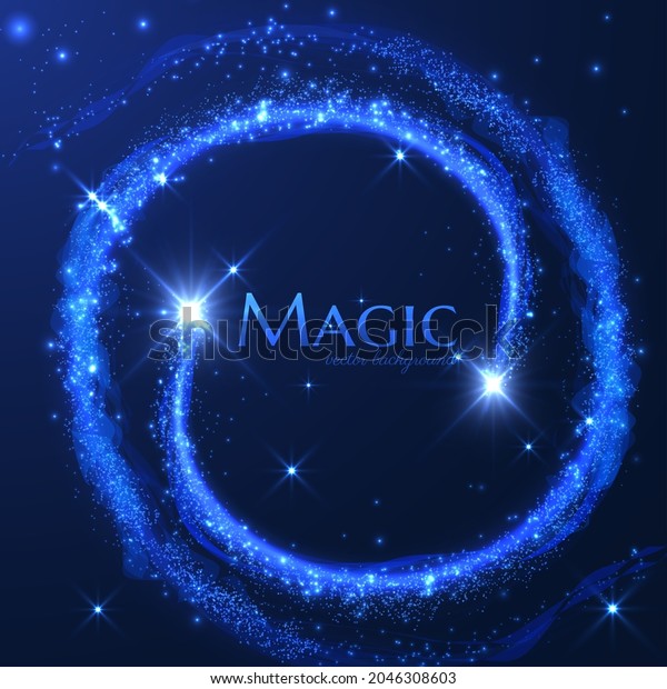 Magic Shooting Star Tail Glittering Particles Stock Vector (Royalty ...