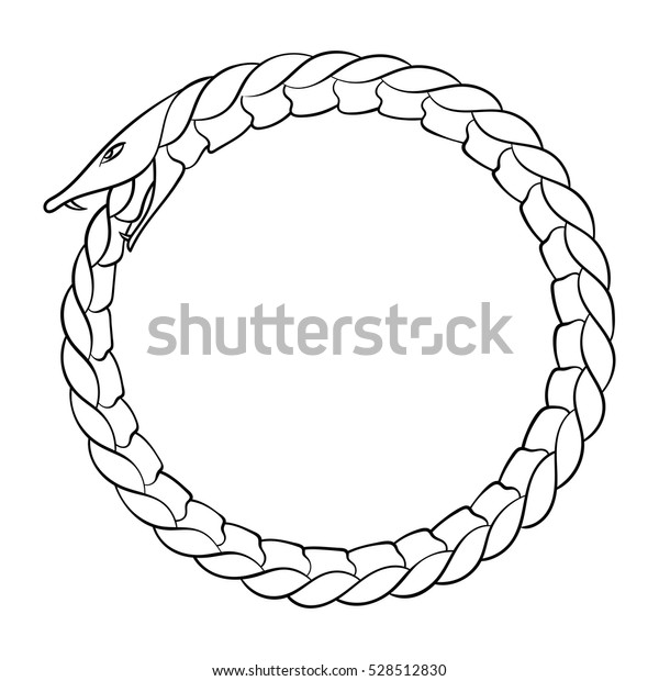 Magic Symbol Ouroboros Tattoo Snake Biting Stock Vector (Royalty Free ...