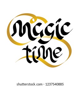 Magic Time Vector Inscription On White Stock Vector (Royalty Free ...