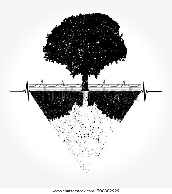Magic Tree Tattoo Tshirt Design Future Stock Vector (Royalty Free ...