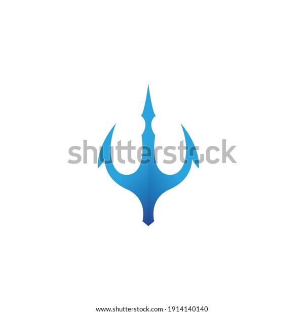 Magic Trident Wave Logo Template Stock Vector (Royalty Free) 1914140140 ...