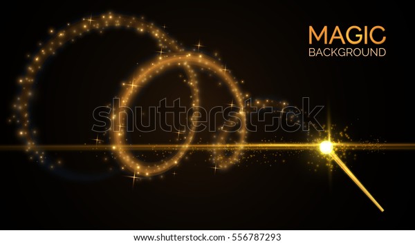 Magic Wand Bright Sparkles Vector Illustration Stock Vector (Royalty ...
